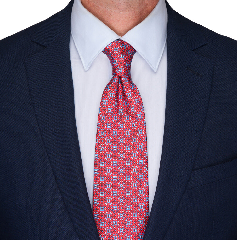 Red Knight Shield Duchesse Silk Tie – Silvio Fiorello
