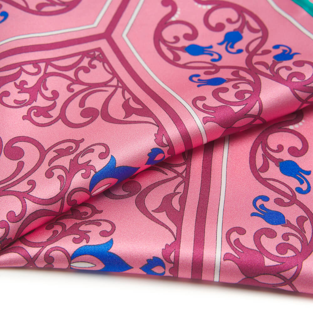 Baroque Art Pink Silk Pocket Square – Silvio Fiorello