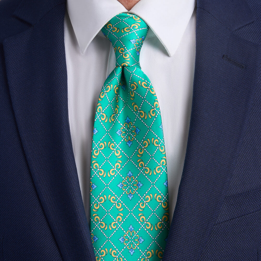 Marcus Aurelius Green Duchesse Silk Tie – Silvio Fiorello