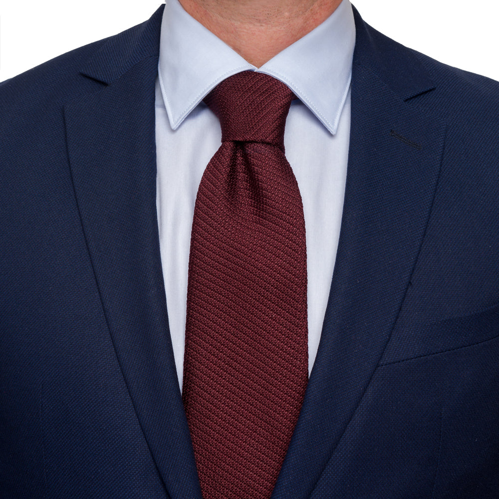 Burgundy Grenadine Silk Tie – Silvio Fiorello