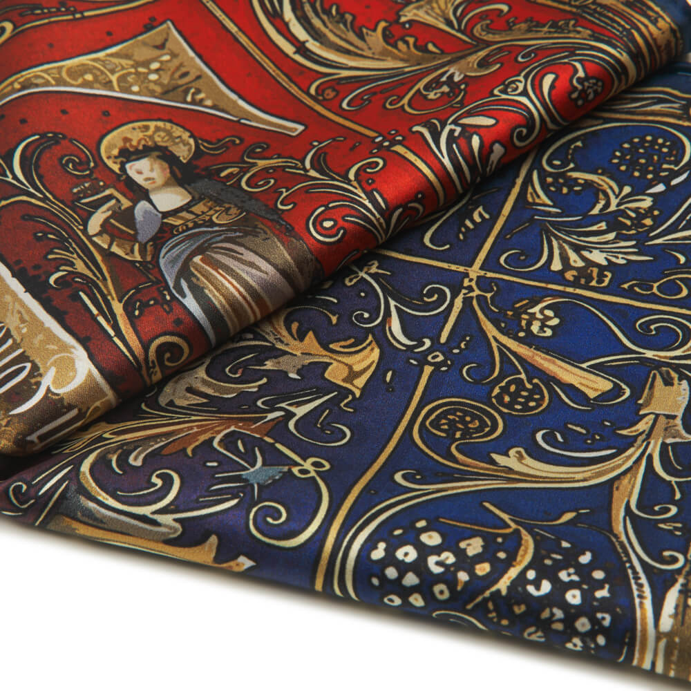 Medieval Monogram Letter T Red and Blue Silk Pocket Square – Silvio ...